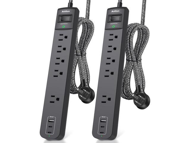 Click here for 2 Pack Power Strip Surge Protector - 5 Widely Spac... prices