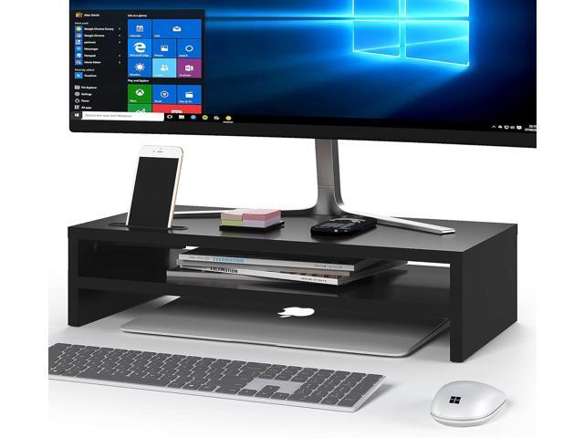 Click here for BONTEC Wood Monitor Stand Riser  2 Tiers with Stor... prices