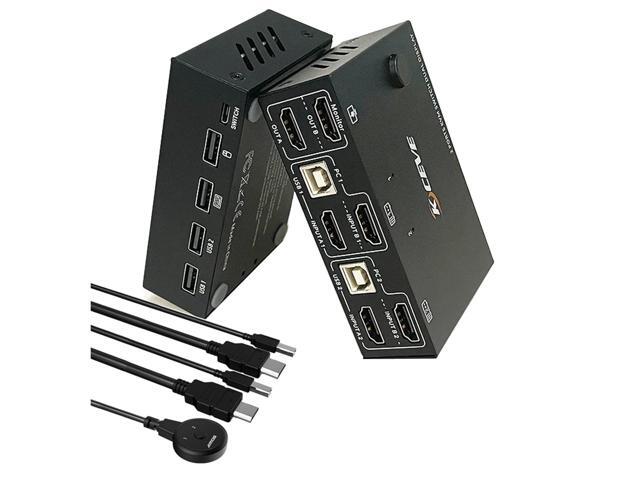 Click here for KVM Switch 2 Computers 2 Monitors  4K@30Hz Dual Mo... prices