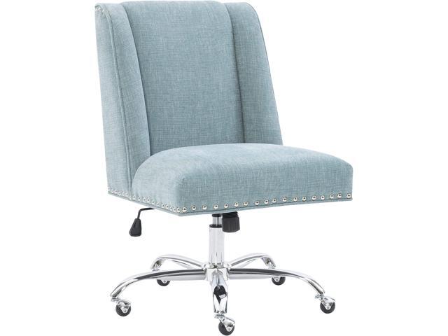 Click here for Clayton Aqua and Chrome Swivel Adjustable Height O... prices