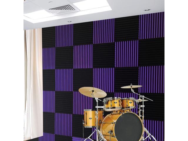Click here for 52 Pack 12 X 12 X1 Black/Purple Acoustic Panels St... prices