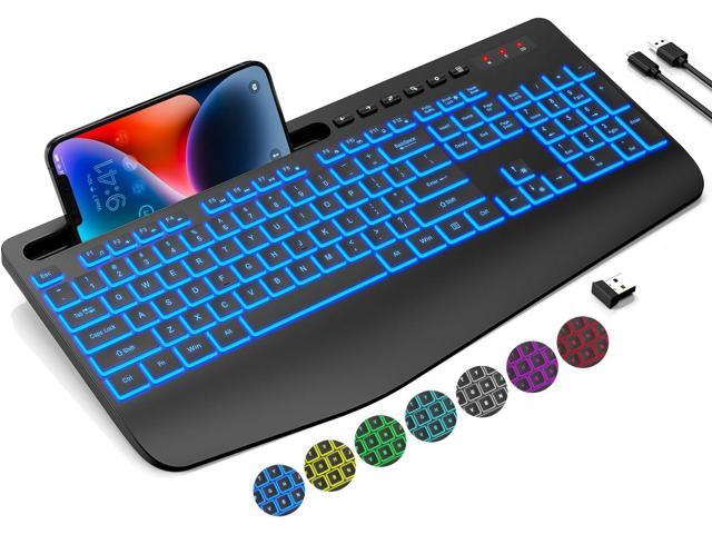 Click here for Wireless Keyboard with 7 Colored Backlits  Wrist R... prices