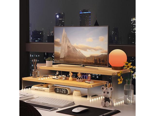 Click here for YGYQZ Wood Adjustable Monitor Riser for Desk  2 Ti... prices