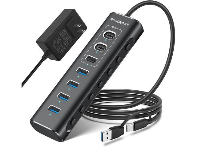 Click here for Powered USB Hub  Rosonway 7-Port USB 3.2/USB C Hub... prices