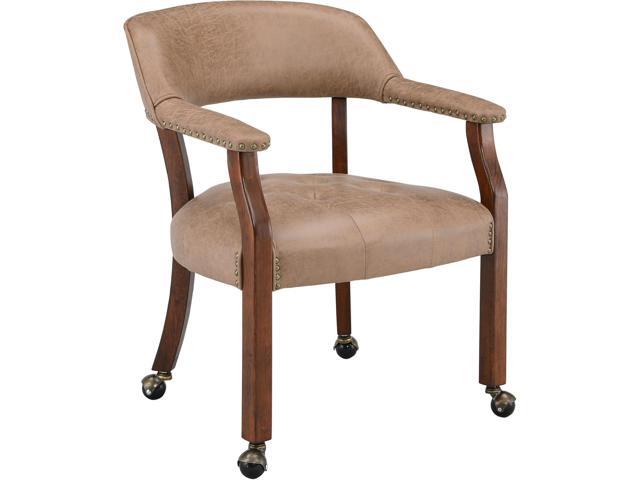 Click here for LEEMTORIG Modern Dining Chair with Wheels and Arms... prices