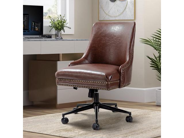 Click here for Faux Leather Home Office Chair with Black Metal Ba... prices