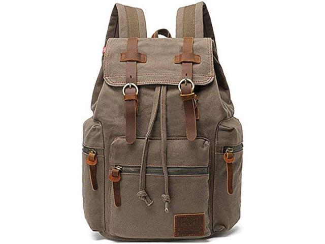 Click here for AUGUR High Capacity Canvas Vintage Backpack - for... prices