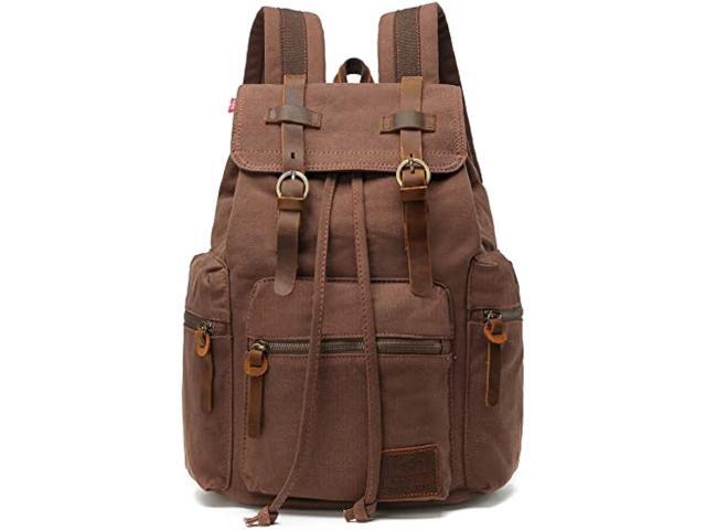 Click here for Canvas Backpack Unisex Vintage Casual Rucksack 17... prices