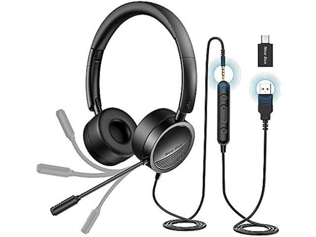 Click here for New bee USB Headset Computer Headset in-Line Call... prices