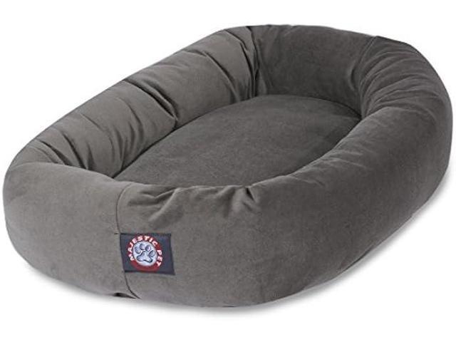 Click here for Majestic Pet Suede Bagel Bed  Large  Gray prices