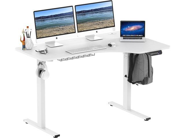 Click here for SHW 55-Inch Large Electric Height Adjustable L-Sha... prices