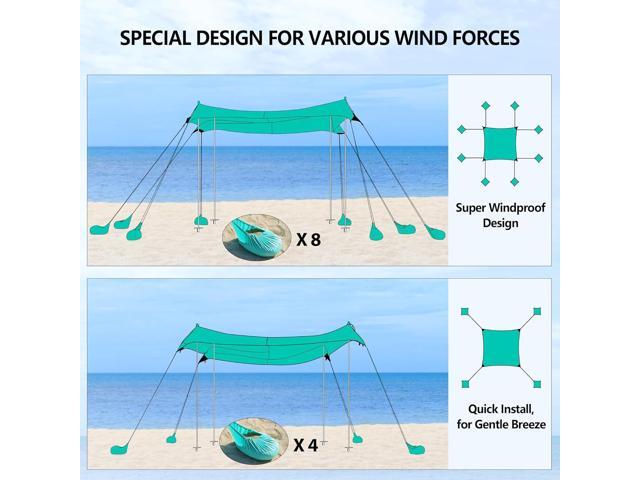 Click here for Beach Canopy Tent Sun Shade - Uboway UPF50+ Protec... prices