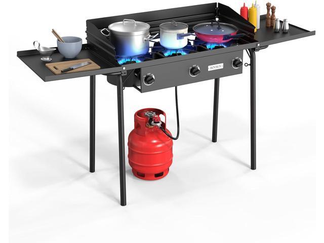 Click here for ROVSUN 3 Burner Gas Stove with 2 Side Shelves  225... prices