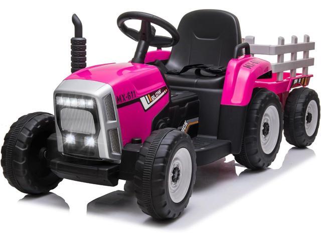 Click here for SEHOMY Pink Kids Ride on Tractor with Trailer and... prices