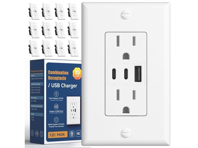 Click here for Amico 6.0A USB Outlet 12 Pack  3-Port 30W Wall Out... prices