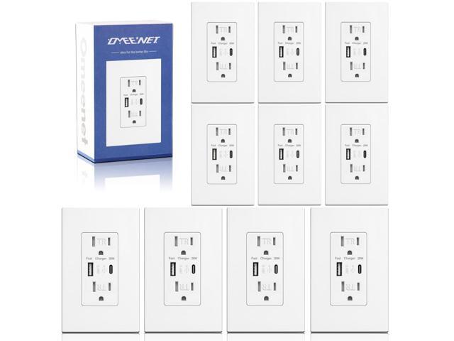 Click here for USB Wall Outlet with 20W Fast Charging  Type-C & T... prices