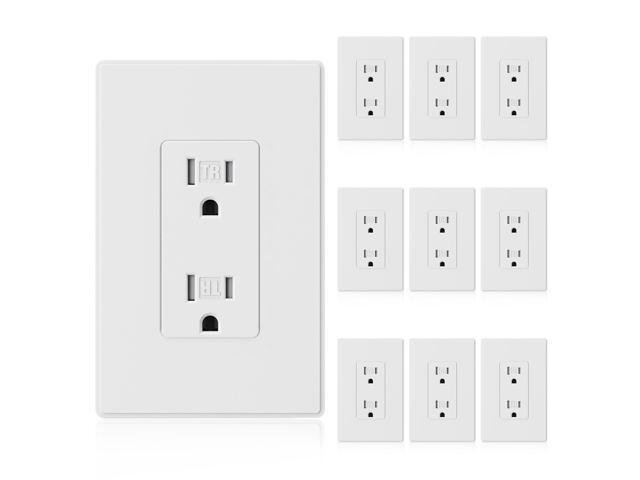 Click here for ELEGRP Matte White Decorator Wall Receptacle Outle... prices