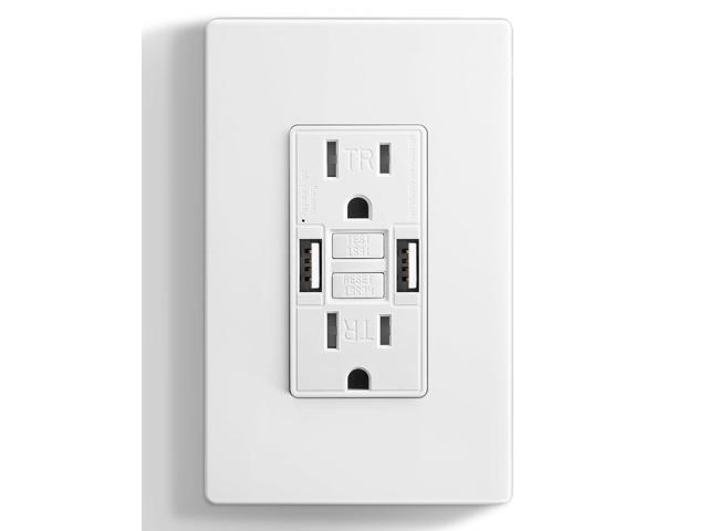 Click here for SURAIELEC 15 Amp GFCI Outlet with Dual USB-A Ports... prices