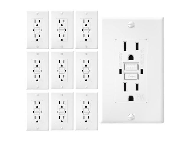 Click here for 10 Pack GFCI Outlet 15 Amp  Self-Test GFI Electric... prices