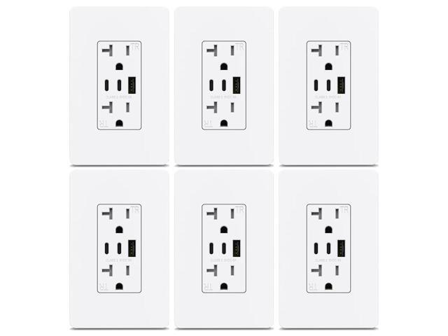 Click here for ThunderWay 3-Port USB C Wall Outlet- 20 Amp Tamper... prices