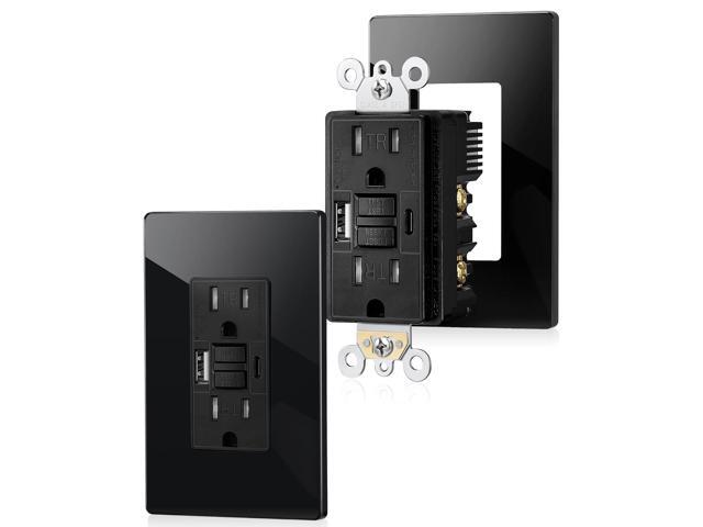 Click here for SURAIELEC 15 Amp GFCI Outlet with USB Ports  Self-... prices