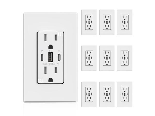 Click here for ELEGRP USB Outlets  30W 6.0 Amp USB C Outlets Rece... prices