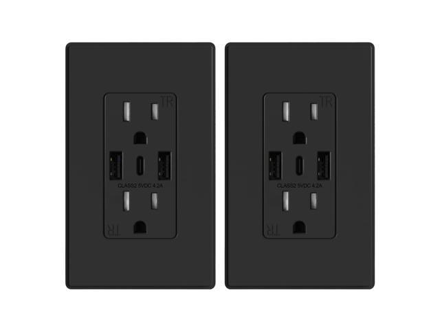 Click here for ELEGRP 3-Port USB C Wall Outlet Receptacle  Matte... prices