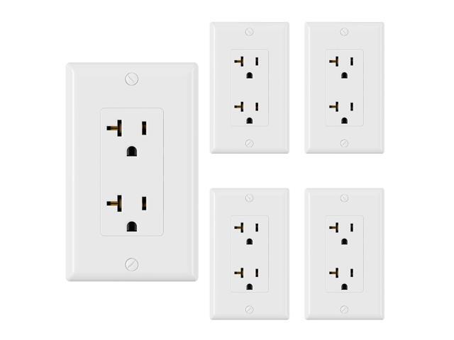 Click here for ELEGRP Glossy White Decorator Electrical Wall Outl... prices