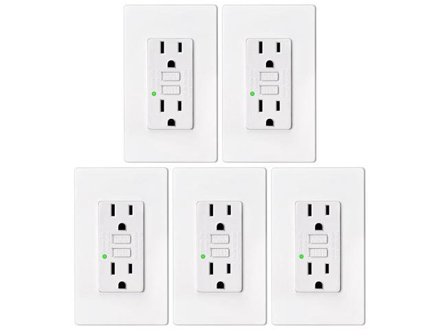 Click here for GFCI Outlet 15 Amp White Outdoor No-Tamper Proof E... prices