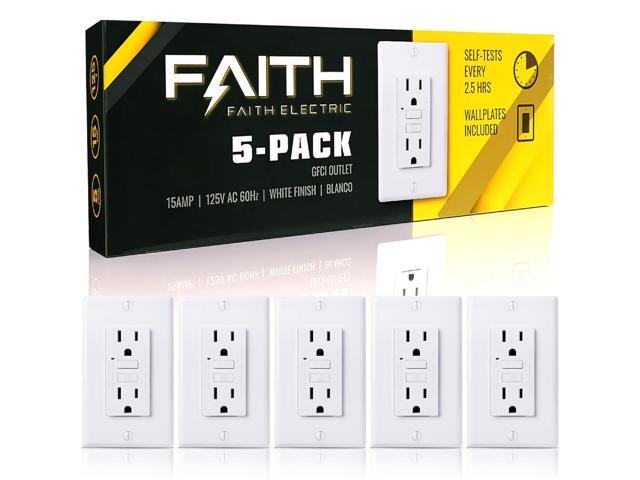 Click here for Faith [5-Pack] 15A GFCI Outlet  ETL Listed  GFI Du... prices