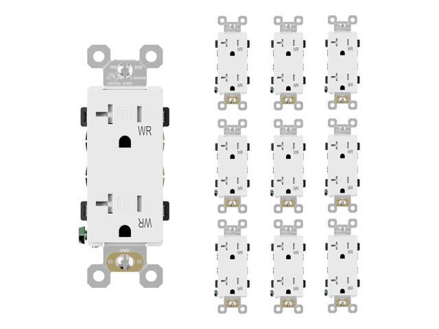 Click here for ELEGRP Glossy White Decorator Wall Receptacle Outl... prices