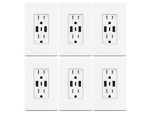Click here for ThunderWay 30W 6.0A 3-Port USB C Wall Outlet  15A... prices