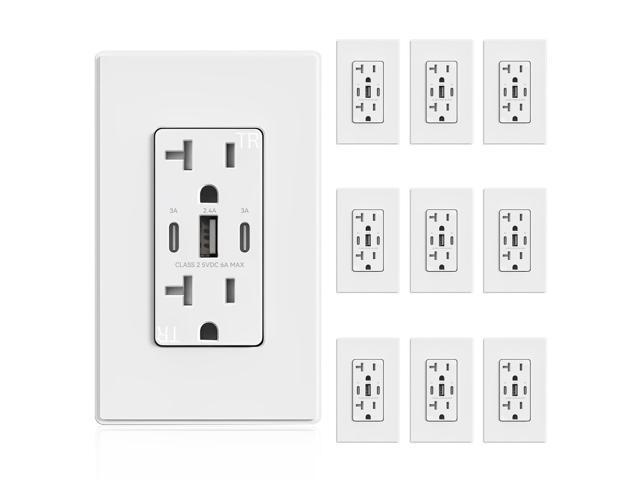 Click here for ELEGRP USB Outlets  30W 6.0 Amp USB C Outlets Rece... prices