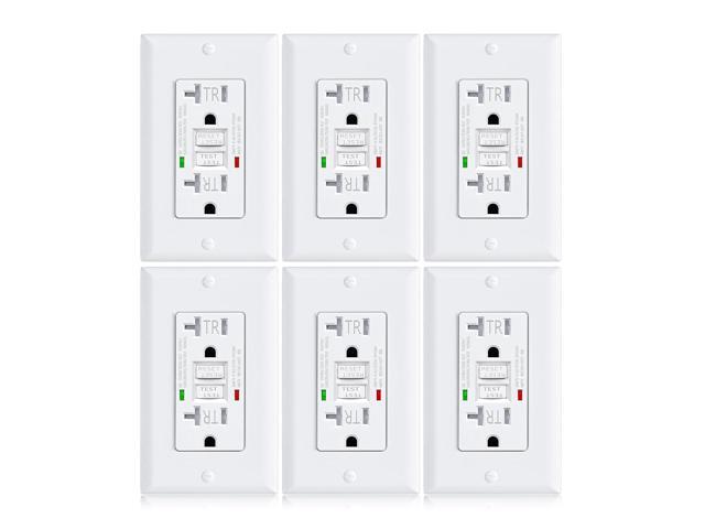 Click here for 6 Pack 20 Amp GFCI Outlet GFI Electrical Outlet Ta... prices