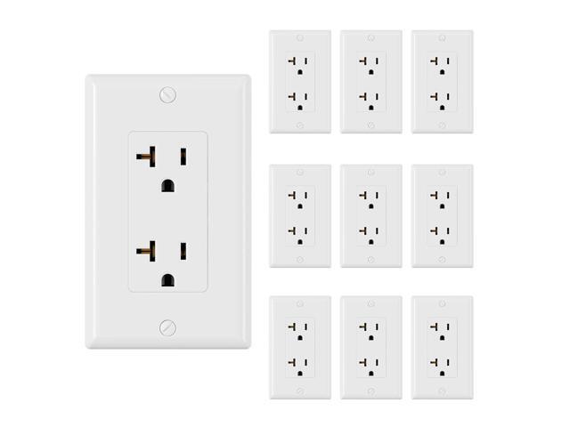 Click here for ELEGRP Glossy White Decorator Electrical Wall Outl... prices