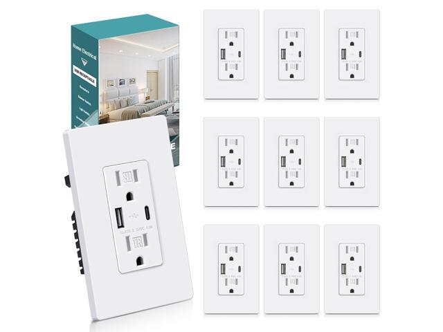 Click here for BESTTEN 10 Pack USB Outlet  15 Amp Wall Outlet wit... prices