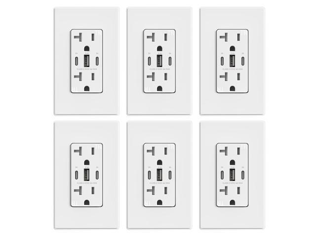 Click here for ELEGRP USB Outlets  30W 6.0 Amp USB C Outlets Rece... prices