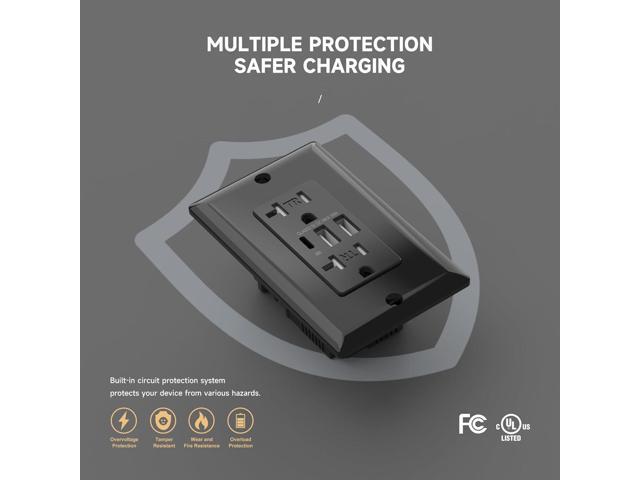 Click here for 6.0A USB Wall Outlet  20 Amp Tamper-Resistant Rece... prices