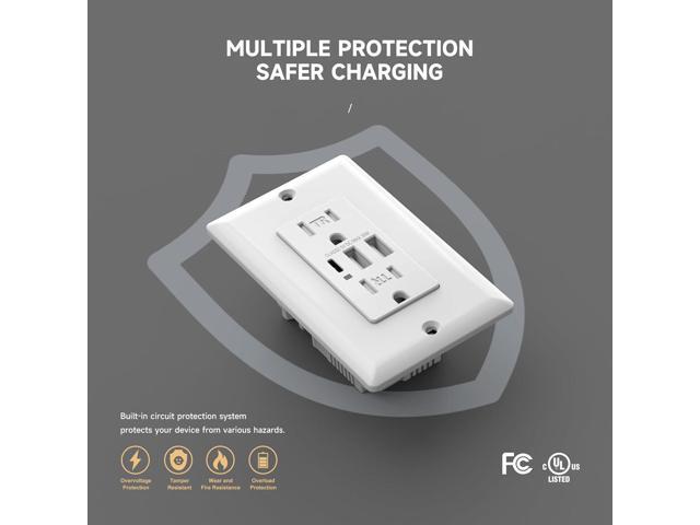 Click here for 5 Pack USB Receptacles Outlet  6.0A High-Speed Cha... prices