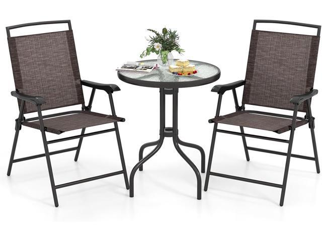 Click here for Giantex Patio Dining Set with 2 Patio Folding Chai... prices
