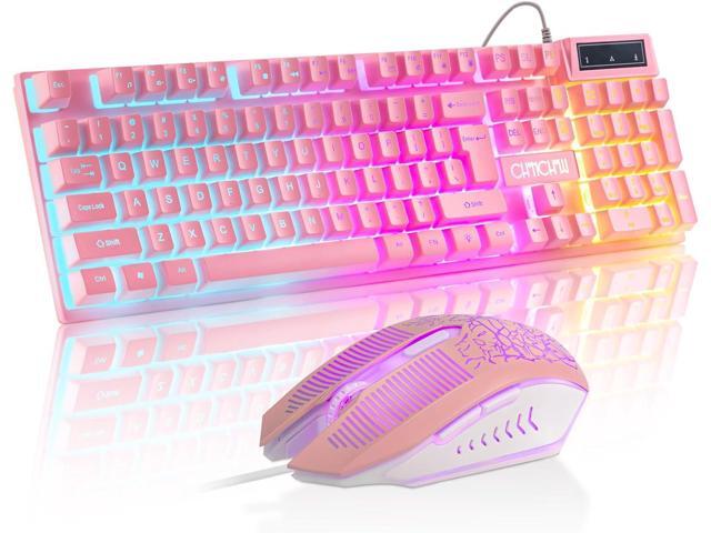 Click here for CHONCHOW Pink Gaming Keyboard and Mouse Combo with... prices