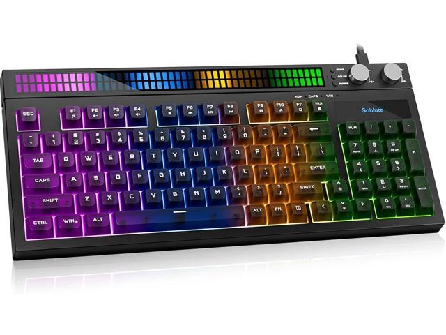 Click here for SABLUTE Quiet Gaming Keyboard with Sound-Sync RGB... prices