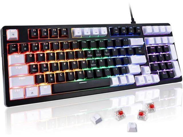 Click here for WJX Wired Gaming Mechanical Keyboard  Creamy & Sil... prices