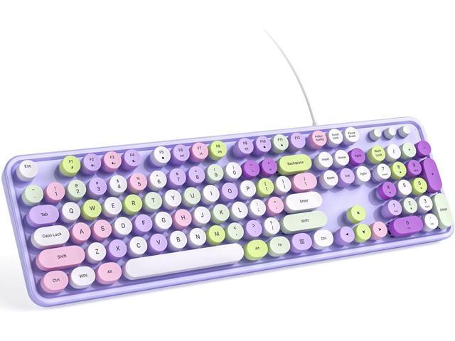 Click here for KNOWSQT Wired Computer Keyboard - Purple Colorful... prices