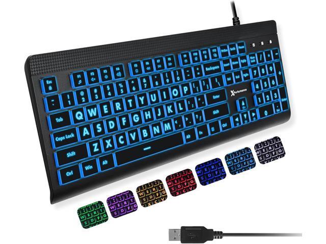 Click here for X9 Large Print Backlit Computer Keyboard - Easy to... prices