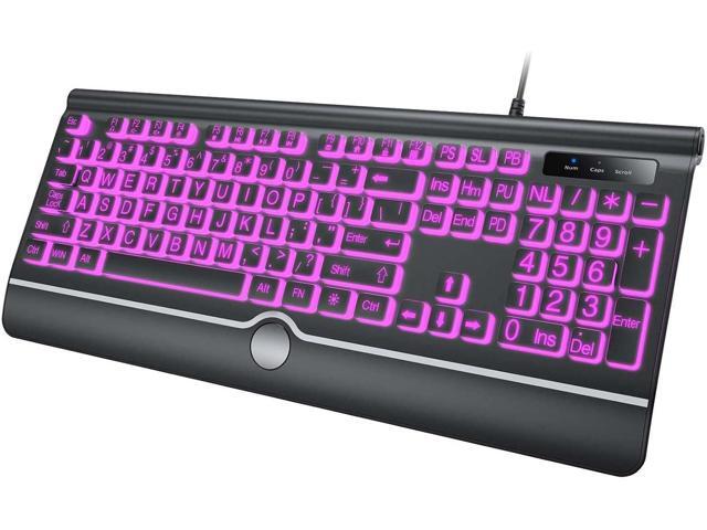Click here for Backlit Large Print Keyboard  Wired Light Up Keybo... prices