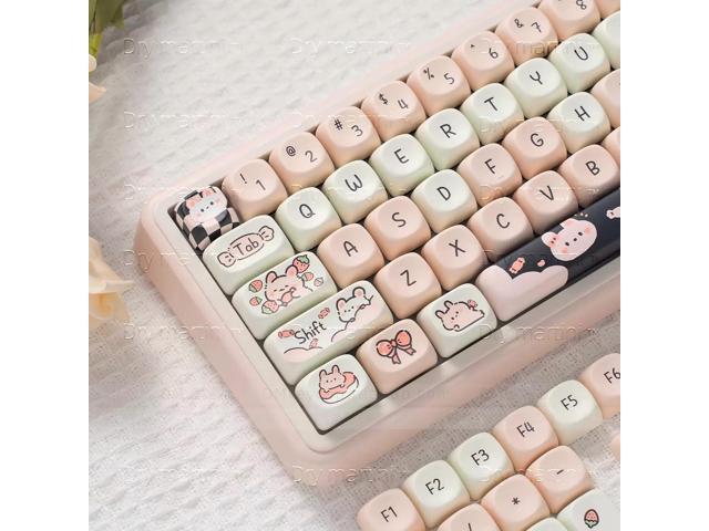 Click here for PBT Keycaps 132 Keys Dye-Sublimation Kawaii Pink M... prices