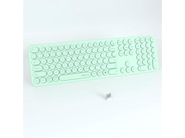 Click here for UBOTIE Wireless Green Keyboard  Bluetooth 2.4GHz D... prices