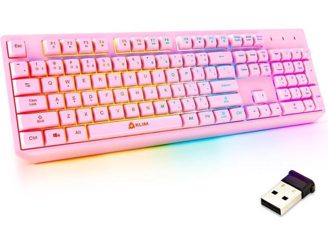 Click here for KLIM Chroma Pink Wireless Keyboard RGB Backlit  Re... prices