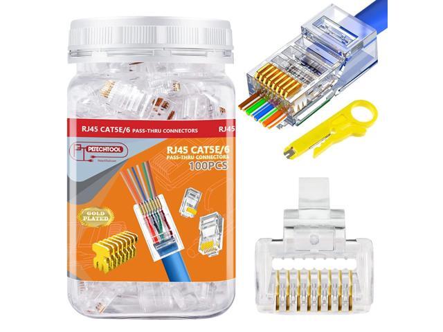 Click here for PETECHTOOL RJ45 CAT6 Connector End Pass Through Et... prices